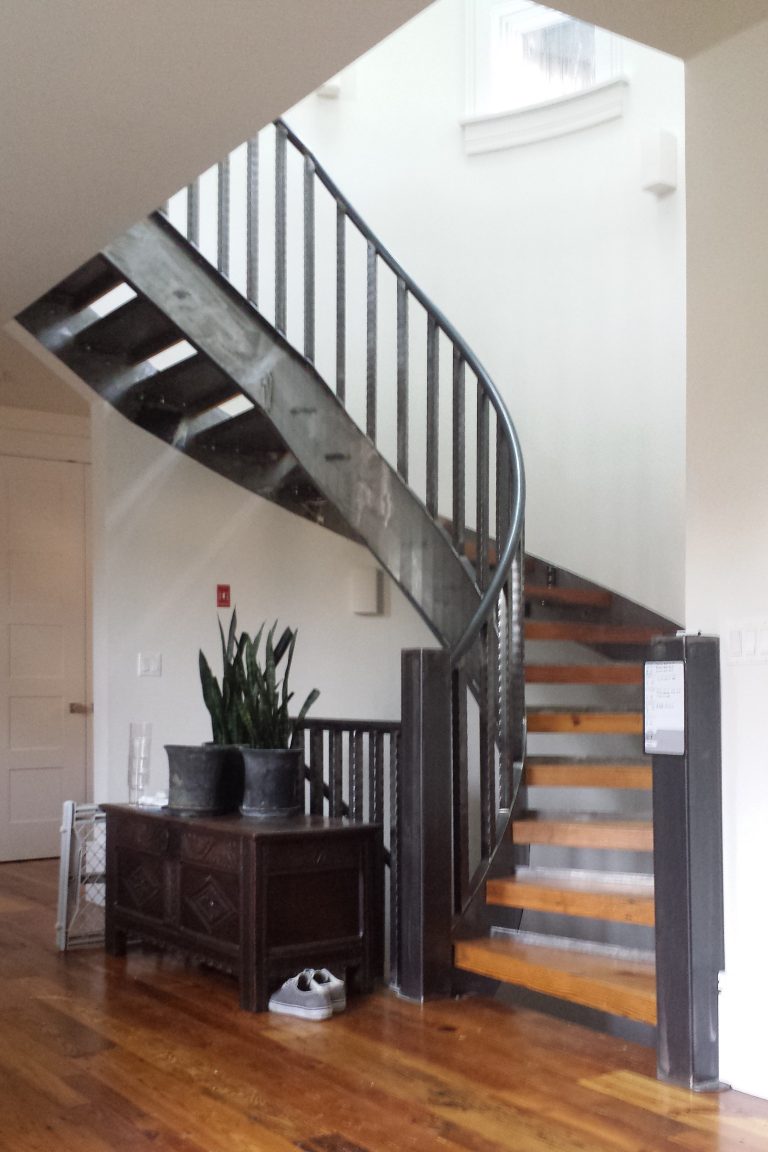 Curved Staircases & Steel Stringer Stairs in NYC - CT | Acadia Stairs