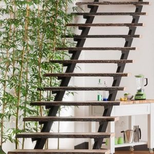 Double Stringer Steel Staircases with Wood Treads in NYC & CT | Acadia ...